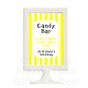 Personalised Candy Stripe Cart Sign | Personalised Sweet Table Sign ...