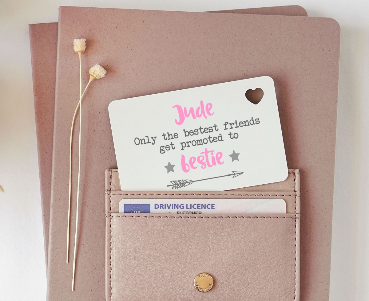 Personalised Best Friend Wallet Card | Personalised Sentimental Saying ...