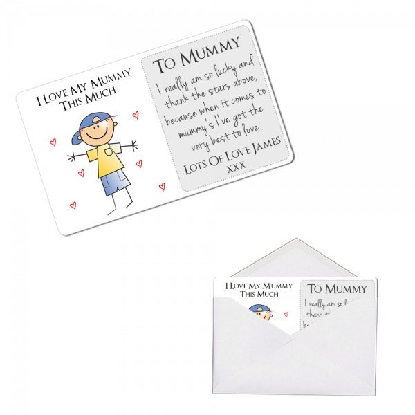 Personalised I Love My Mummy Wallet Card | Personalised Sentimentl ...