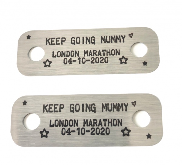Personalised Metal Brushed Steel Trainer Lace Tags - maisiemoogifts.co.uk