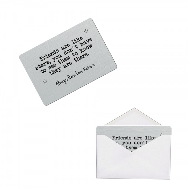 Personalised Best Friend Wallet Card | Personalised Sentimental Saying ...