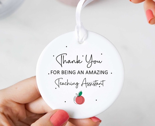 Thank You Teaching Assistant TA Ceramic Gift Ornament Sign Plaque ...